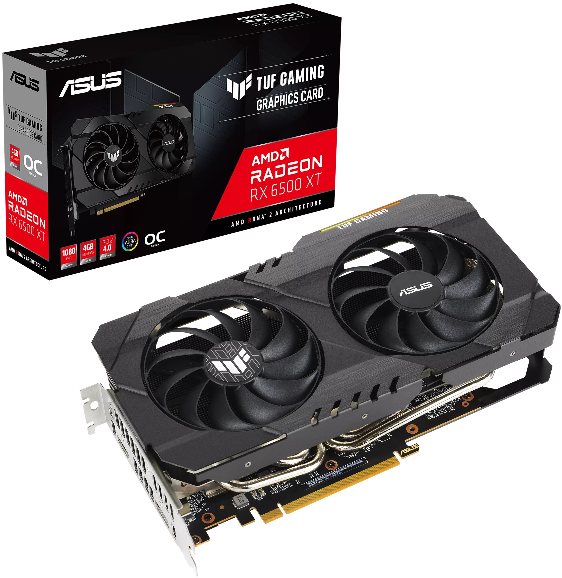 ASUS TUF Gaming Radeon RX 6500 XT OC 4GB Karta graficzna - niskie ceny ...