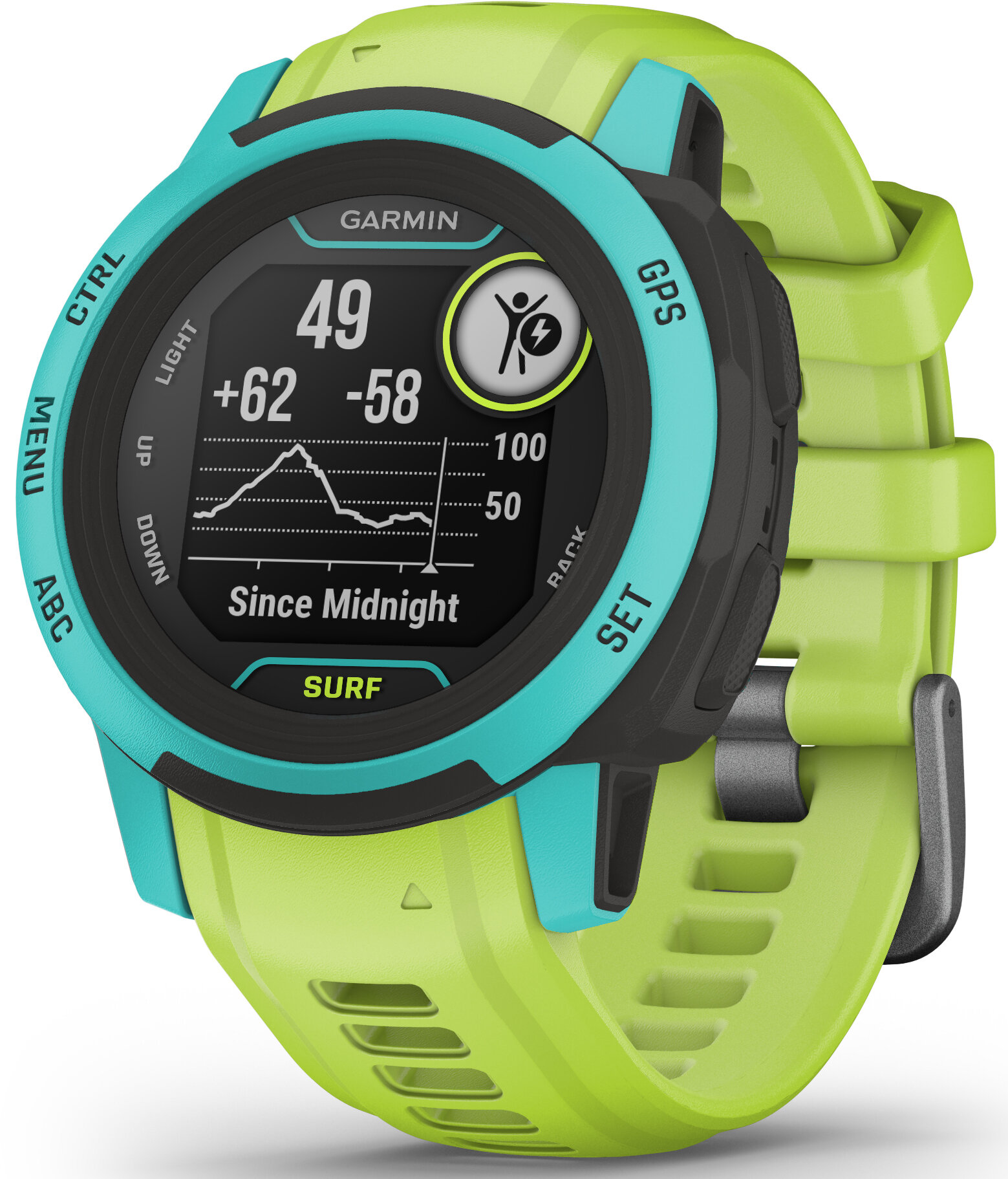 GARMIN Instinct 2S Surf Edition Limonkowy Zegarek sportowy - niskie ...