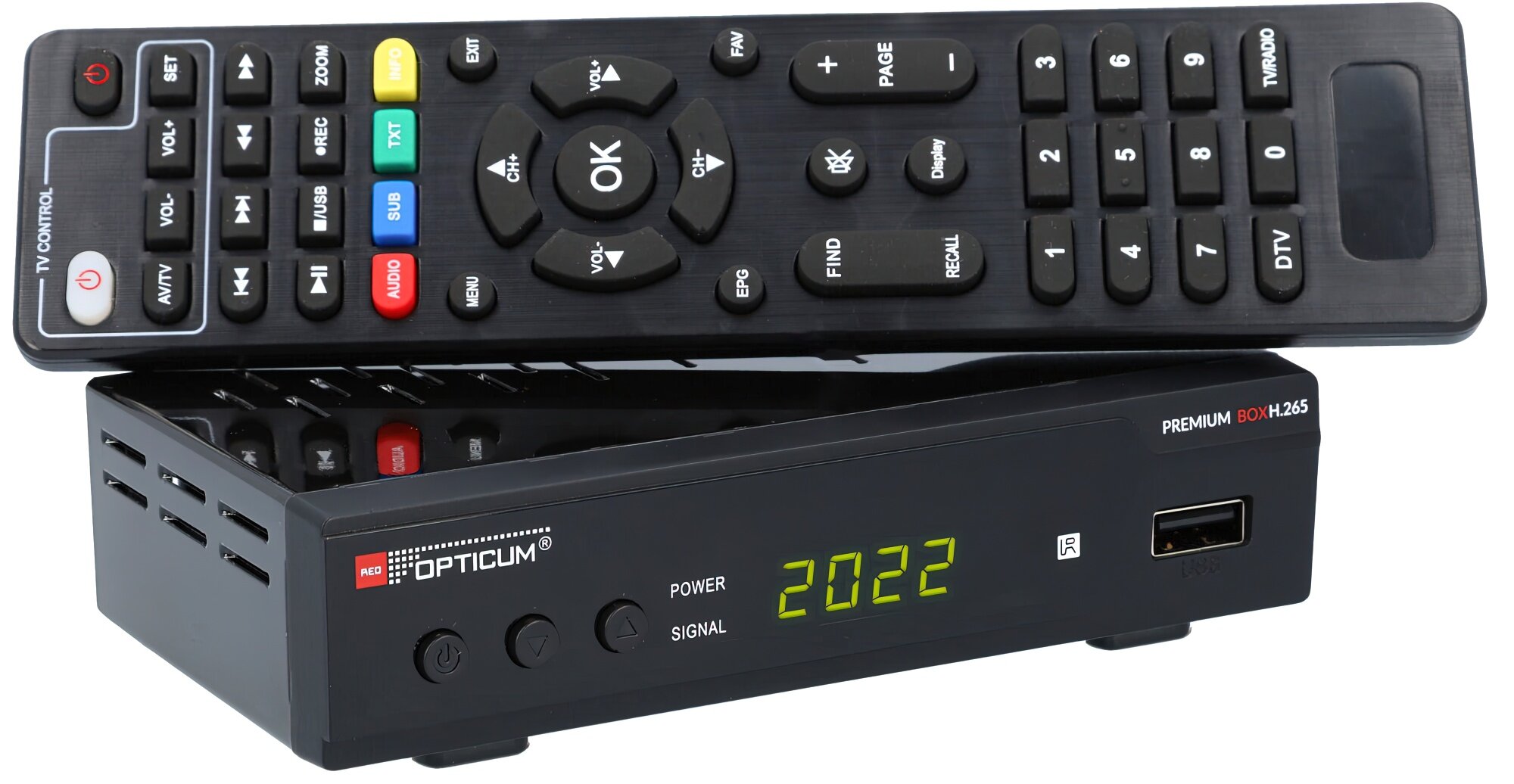 OPTICUM Premium Box H.265 DVB-T2/HEVC/H.265 Dekoder - niskie ceny i opinie w Media Expert