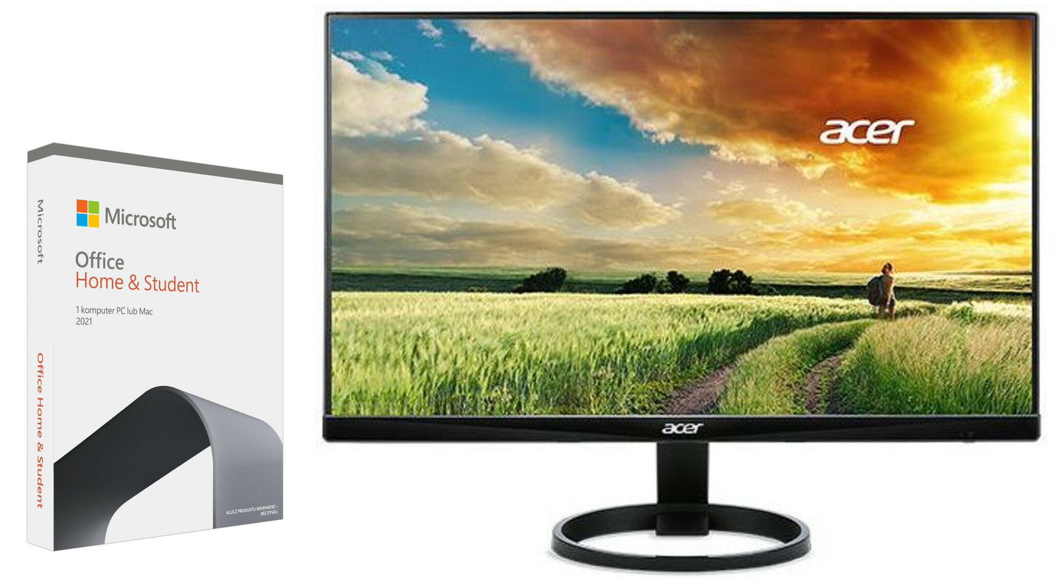ACER R240Ysmipx 24" 1920x1080px IPS 1 ms + Program MICROSOFT Office ...
