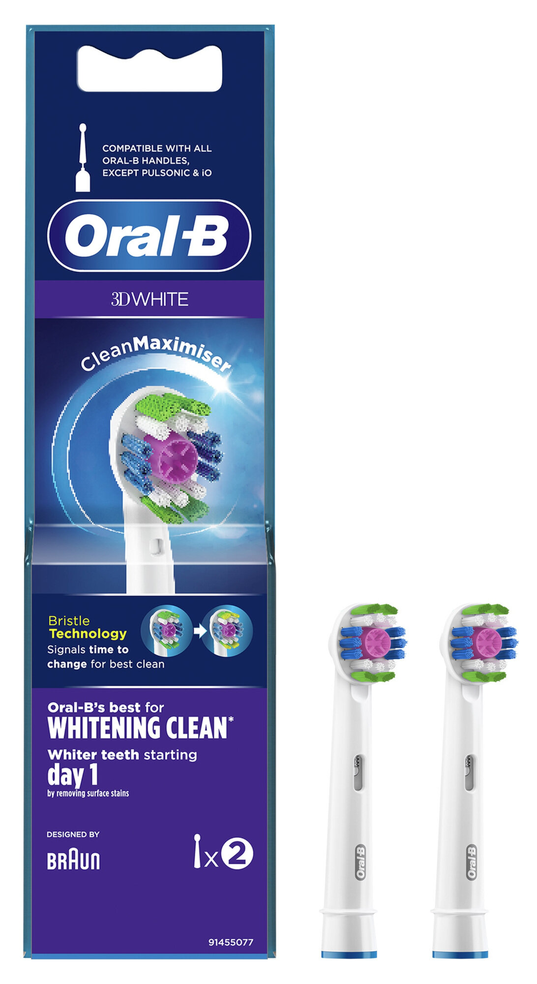 ORAL-B 3D White 18-2 N (2 szt.) (Wybielanie zębów) Końcówka szczoteczki ...