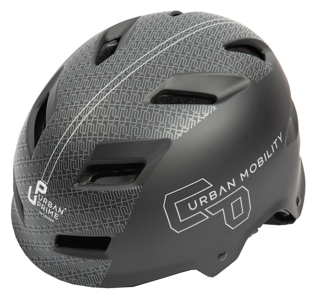 URBAN PRIME UP-HLM-URB-M Czarno-szary (rozmiar M) Kask rowerowy ...
