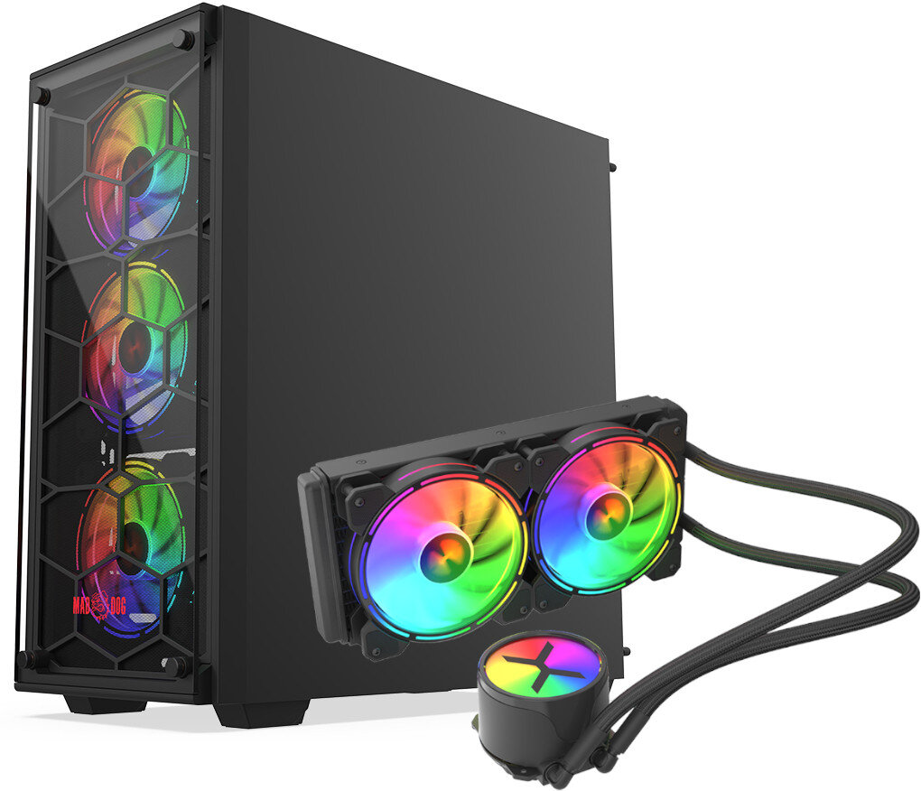 KRUX Leda Mad Dog + Chłodzenie wodne KRUX HydroPump ARGB 240 Obudowa - niskie ceny i opinie w ...