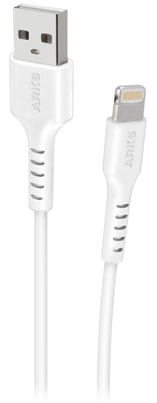 ARKS 1 m Biały Kabel USB - Lightning - niskie ceny i opinie w Media Expert