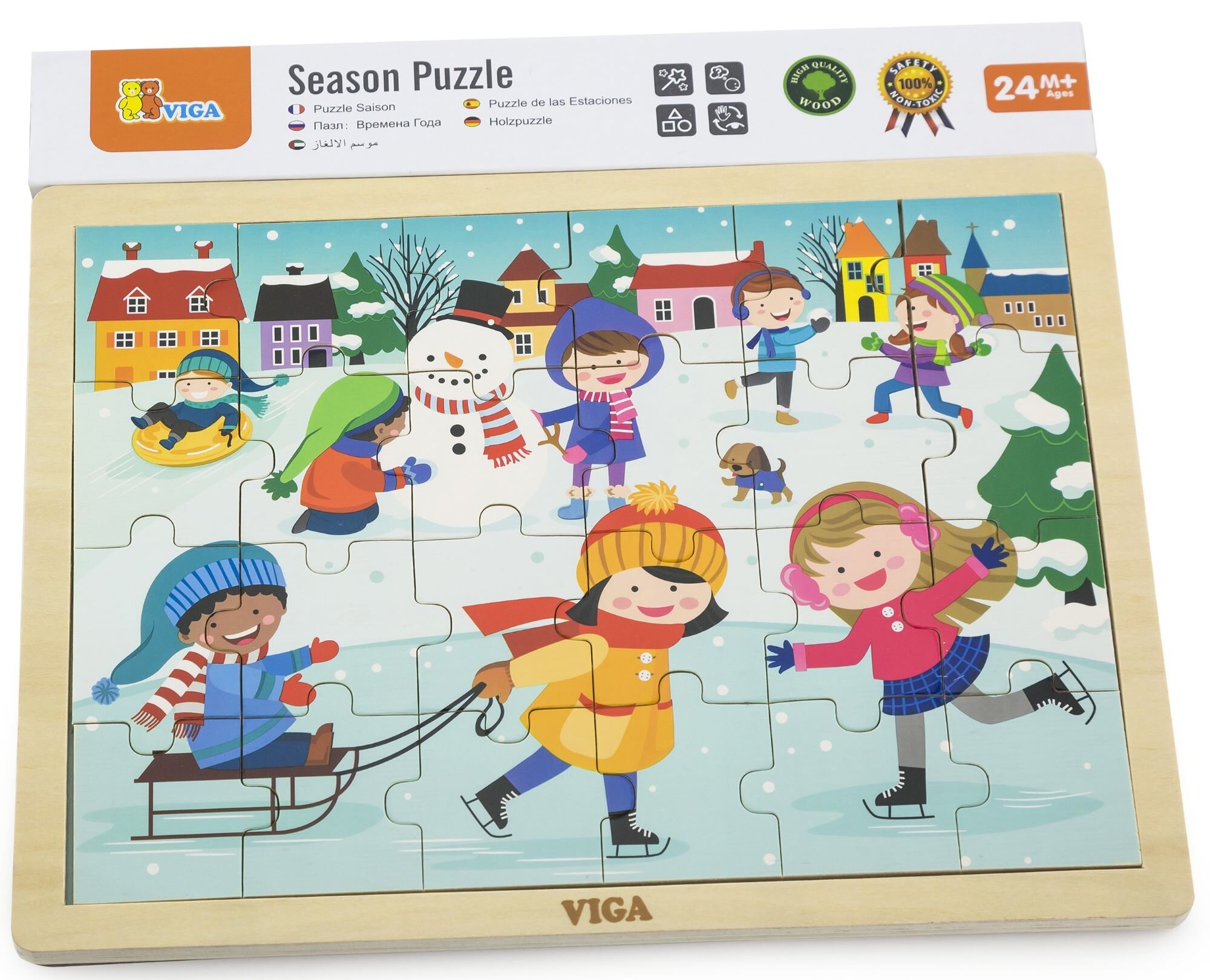 VIGA Cztery pory roku Zima 51272 (24 elementy) Puzzle - niskie ceny i ...