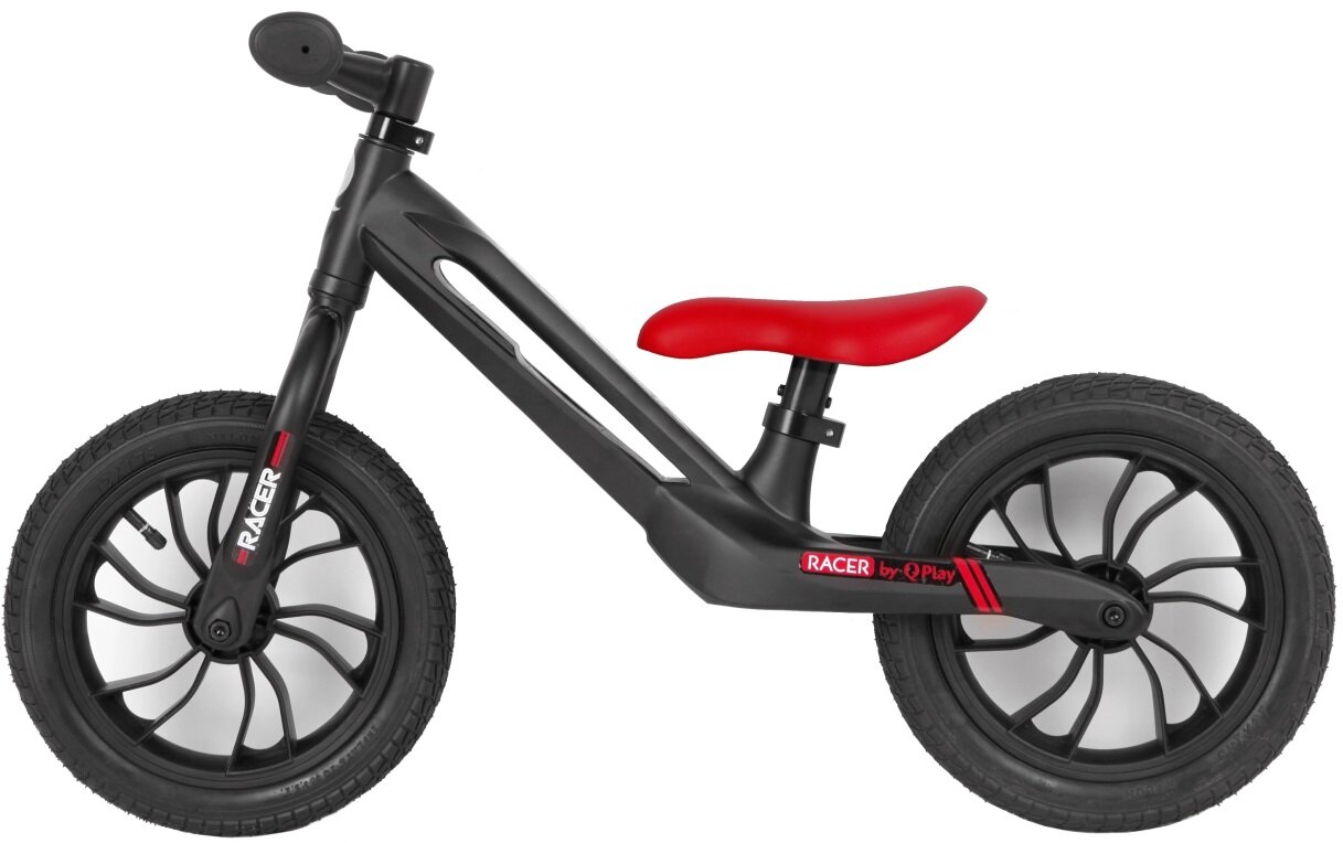 QPLAY Racer Czarno-czerwony Rowerek biegowy - niskie ceny i opinie w ...