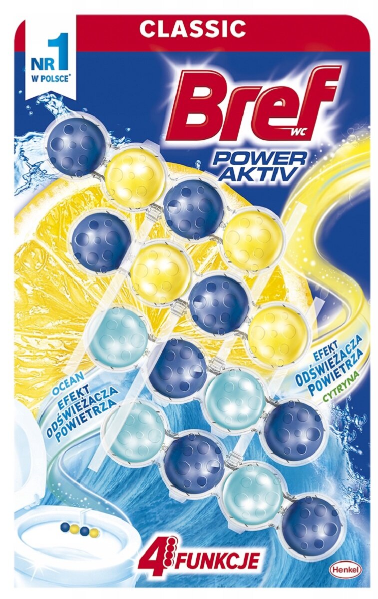 BREF Power Aktiv Cytryna i Ocean 2x2x50g Kostka do WC - niskie ceny i ...