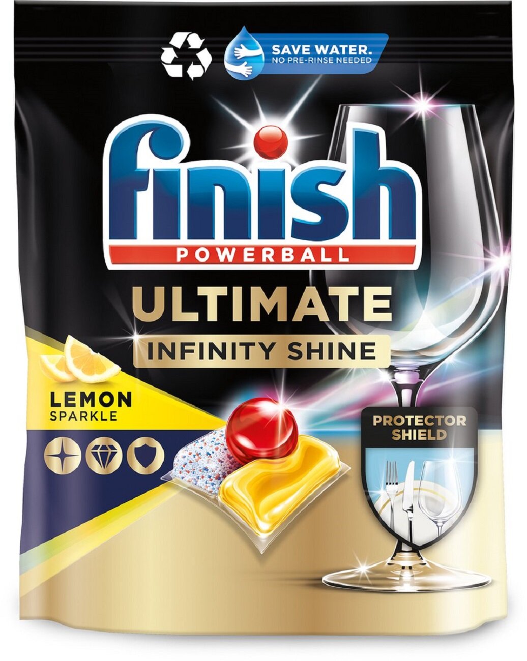FINISH Powerball Ultimate Infinity Shine Lemon - 80 szt. Tabletki do ...