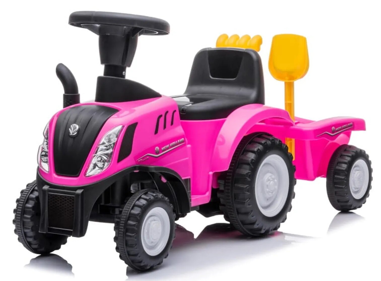 SUN BABY Traktor z przyczepą New Holland Różowy Jeździk - niskie ceny i ...