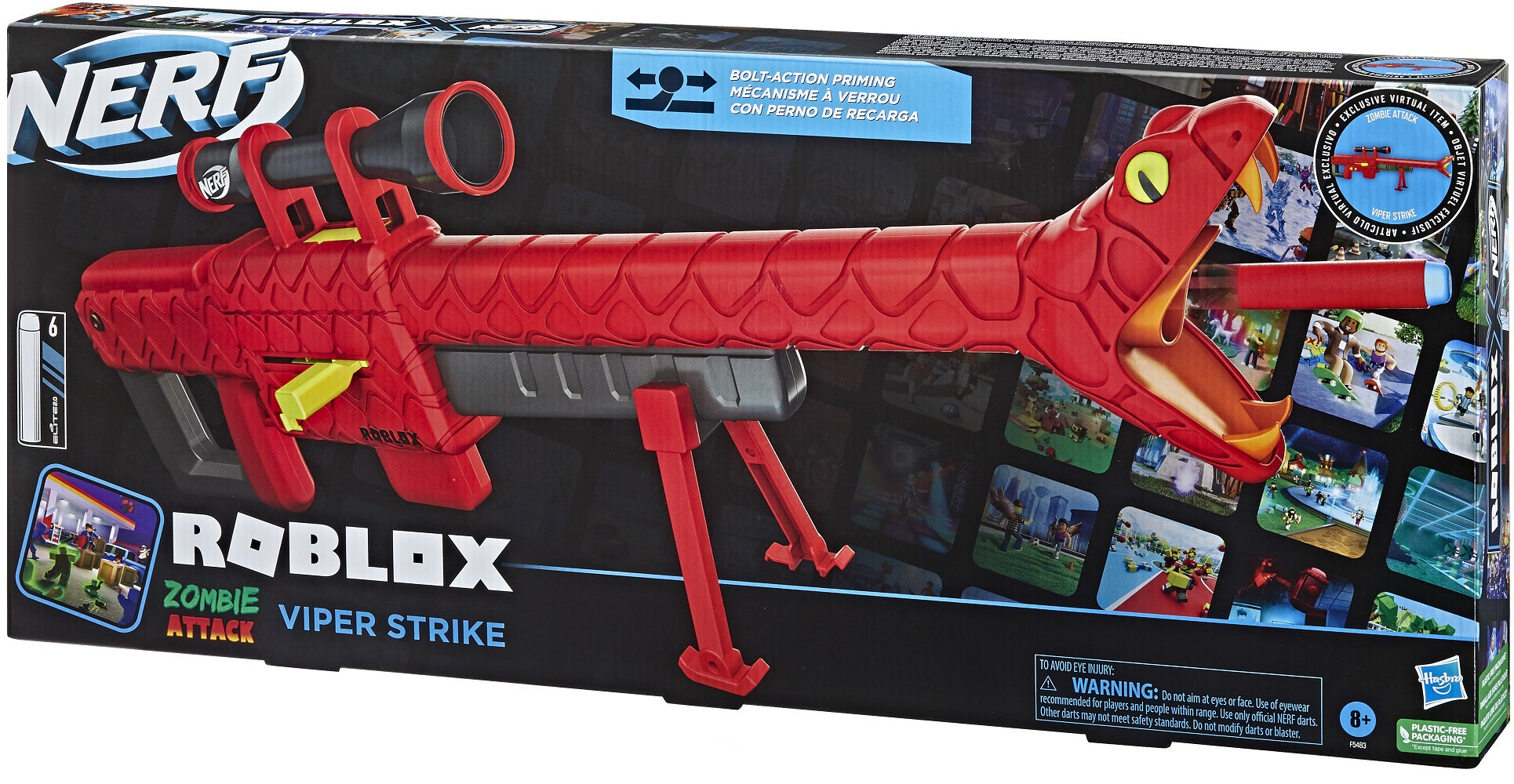 Wyrzutnia Nerf Roblox Zombie Attack Viper Strike F5483EU4 - niskie ceny ...