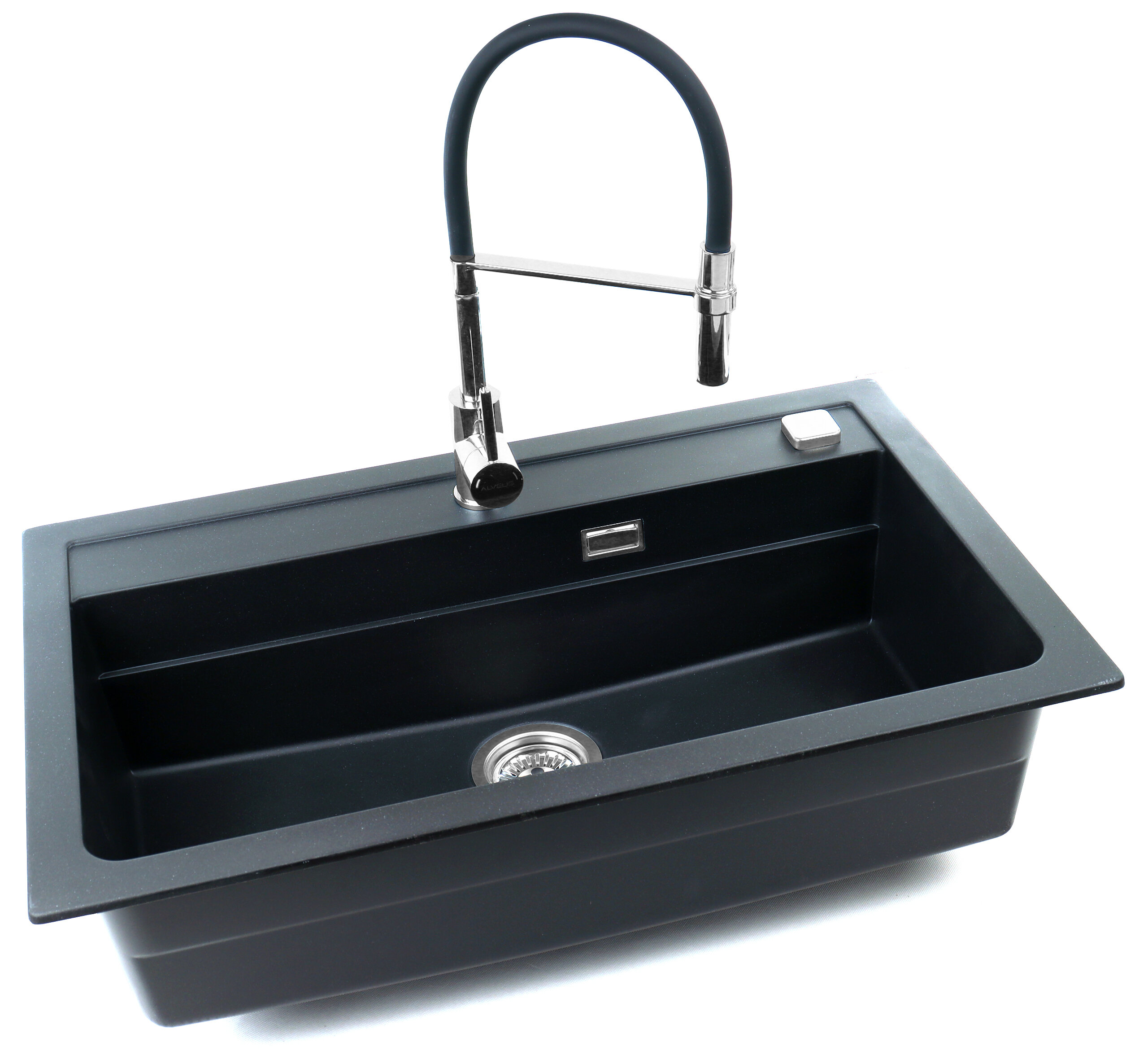 ALVEUS Atrox 40 1140447MED Czarny + bateria Elia Zlewozmywak - niskie ...