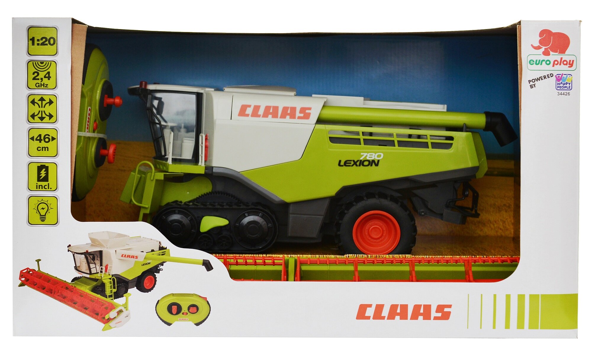 HAPPY PEOPLE RC Claas Lexion 780 Kombajn zdalnie sterowany - niskie ...