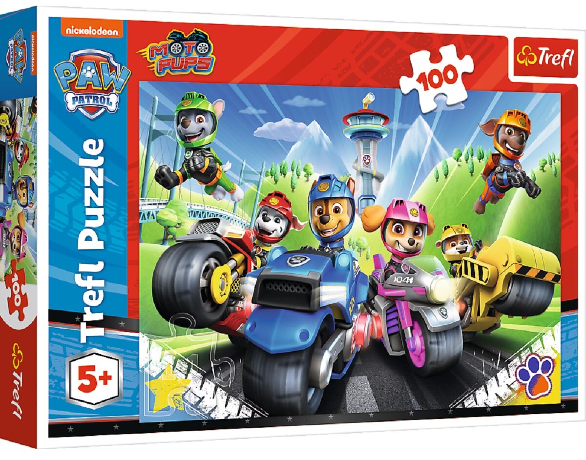TREFL Psi Patrol Na motorach 16430 (100 elementów) Puzzle - niskie ceny ...