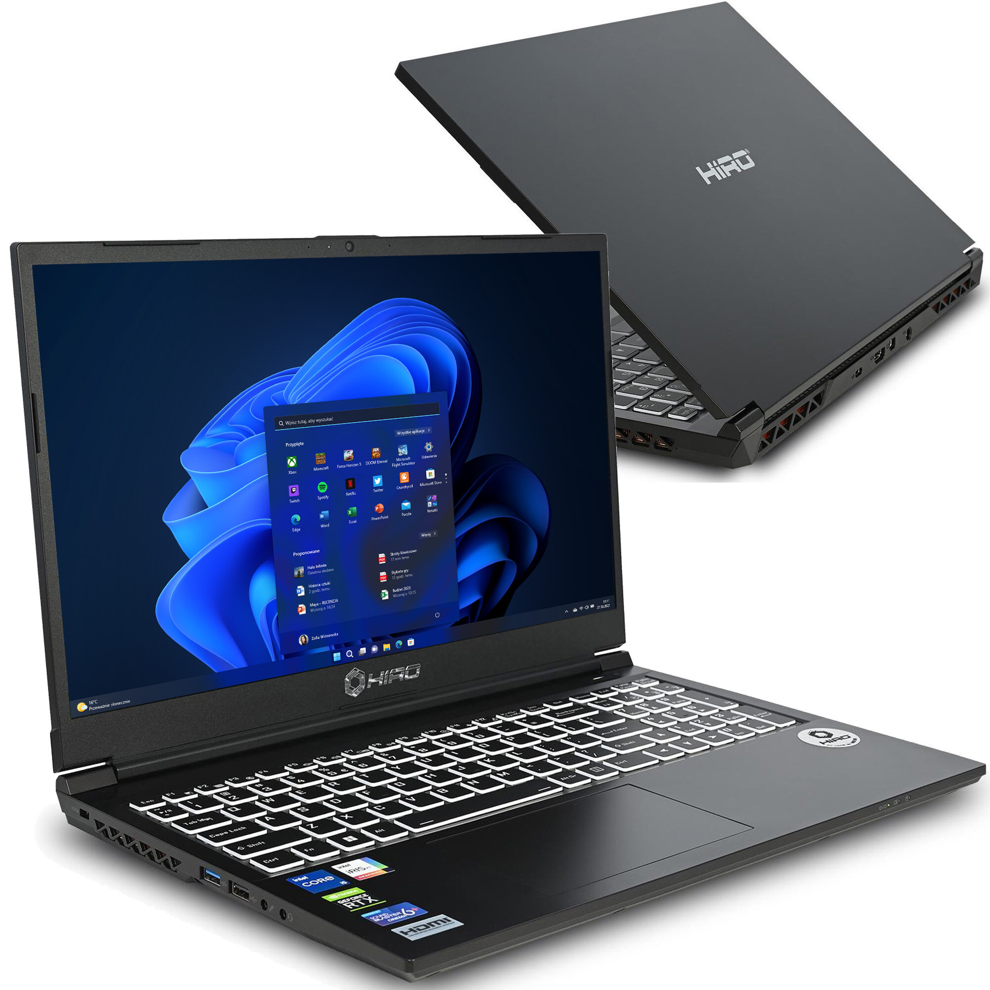 HIRO X560 15.6" IPS 144Hz i5-12500H 16GB RAM 1TB SSD GeForce RTX3060 ...