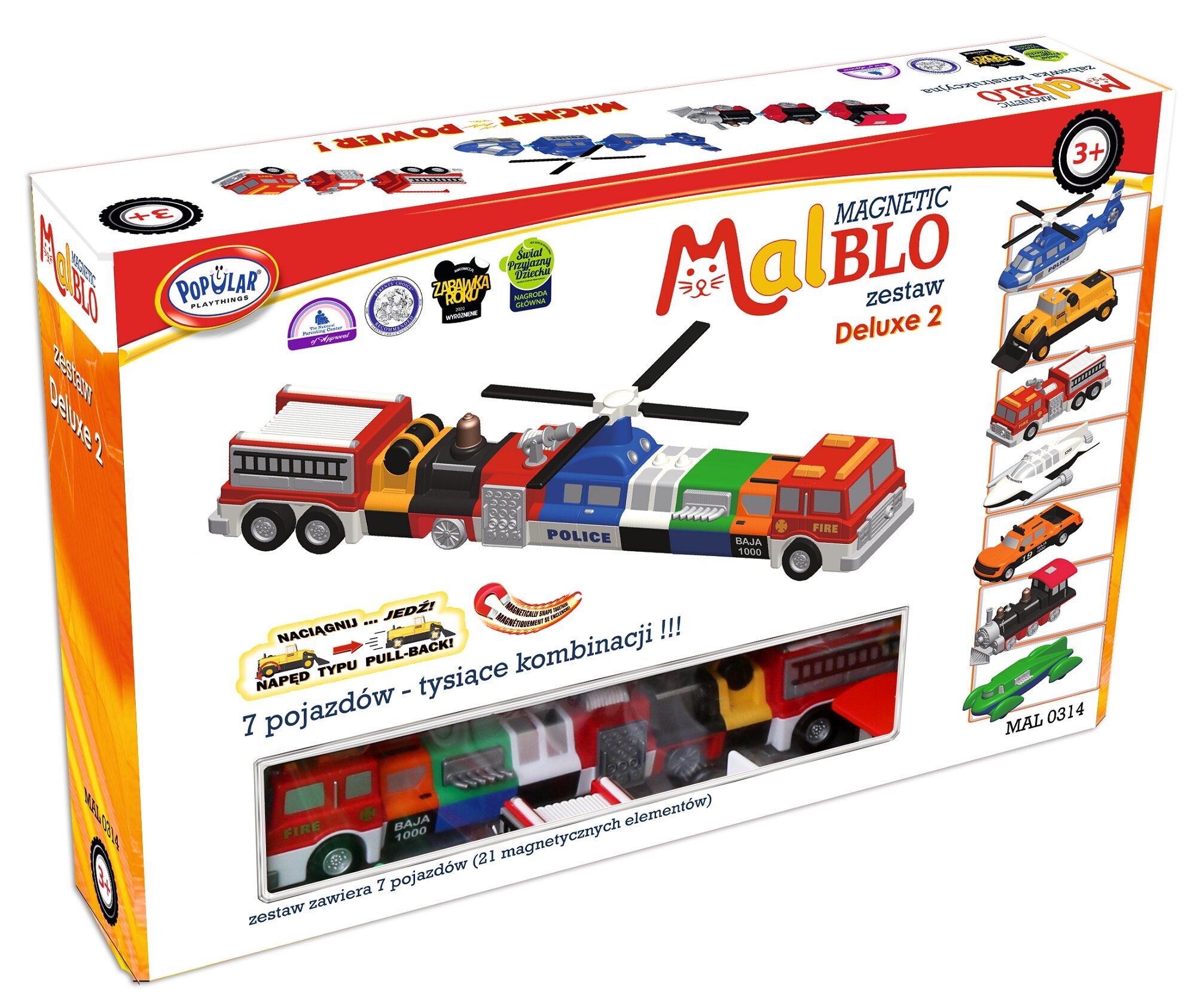MALBLO Magnetic Pojazdy Deluxe 2 MAL0314 Klocki magnetyczne - niskie ceny i opinie w Media Expert
