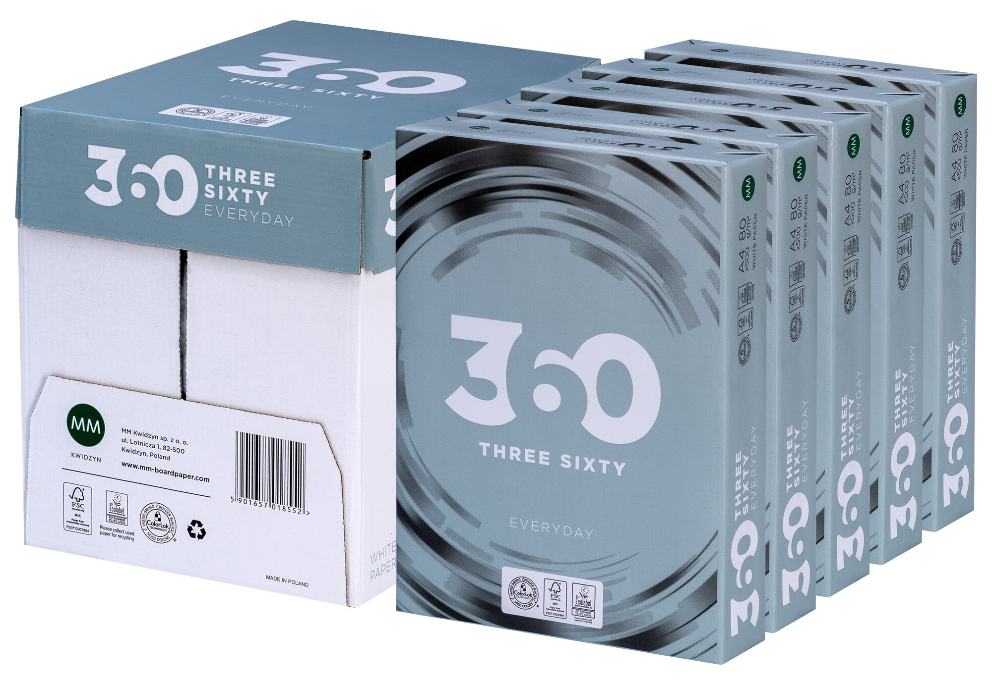 360 EVERYDAY A4 2500 arkuszy Papier do drukarki - niskie ceny i opinie w Media Expert