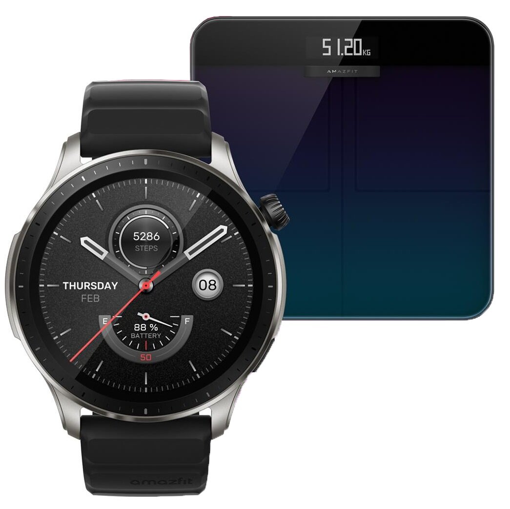 AMAZFIT GTR 4 Czarny + Waga Amazfit Smart Scale Smartwatch - niskie ...