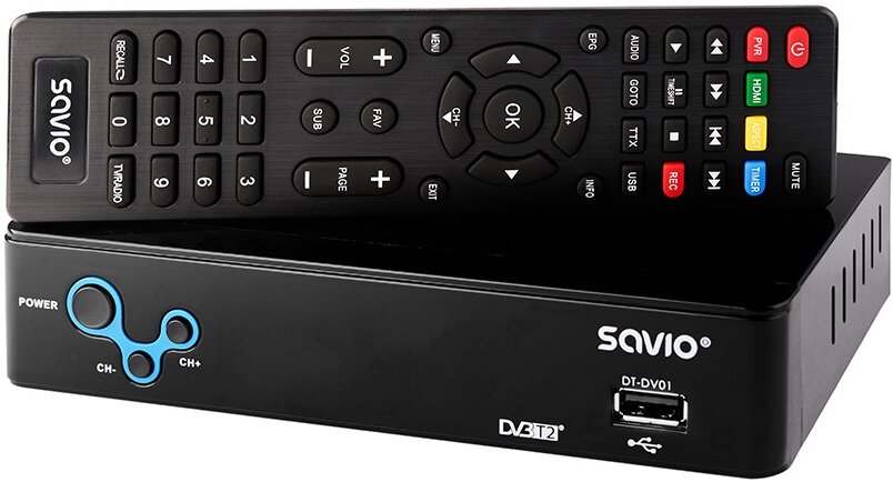 SAVIO DT-DV01 DVB-T2/HEVC/H.265 Dekoder - niskie ceny i opinie w Media Expert