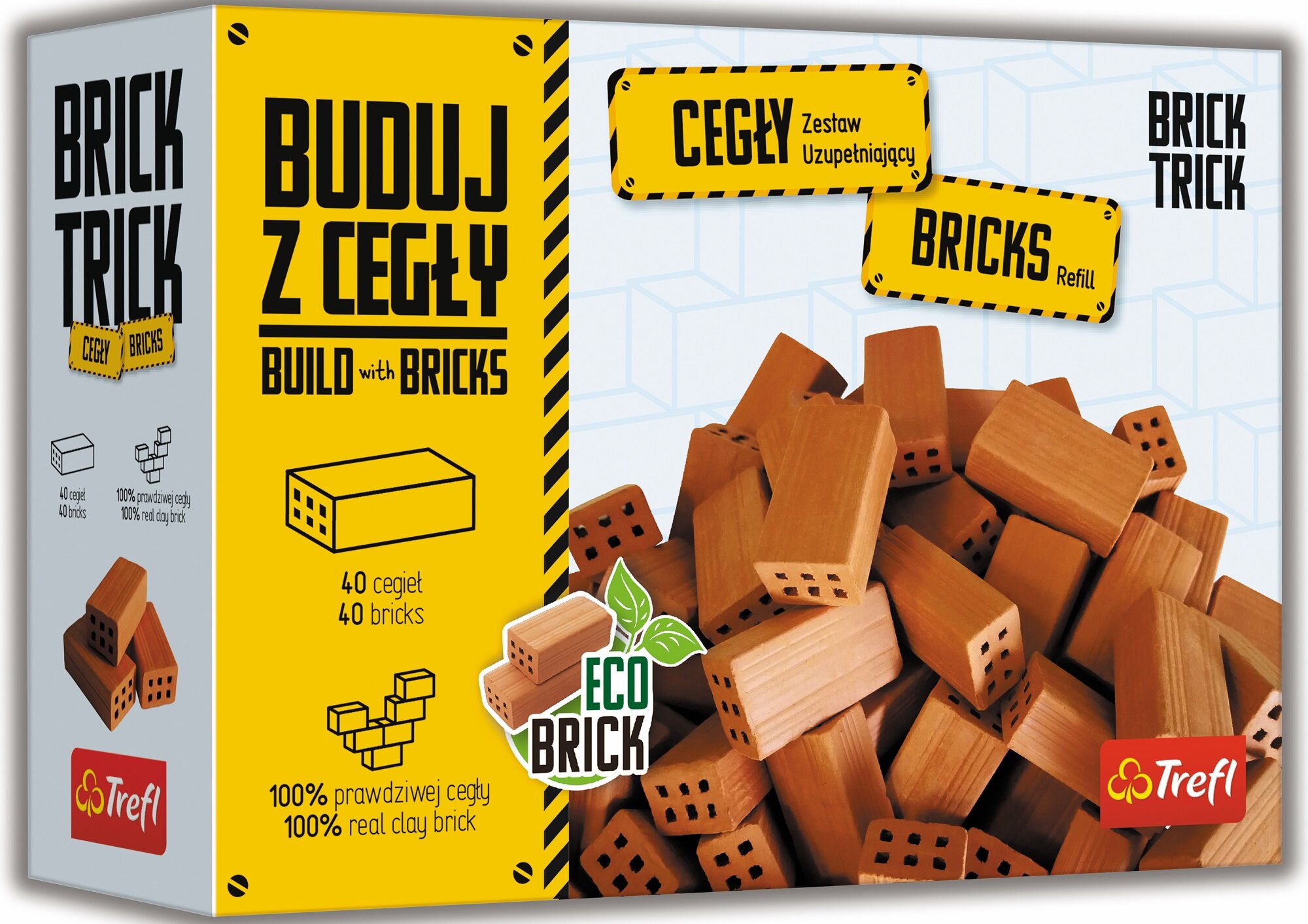 TREFL Brick Trick Cegły pełne Zestaw uzupełniający 61553 Klocki ...