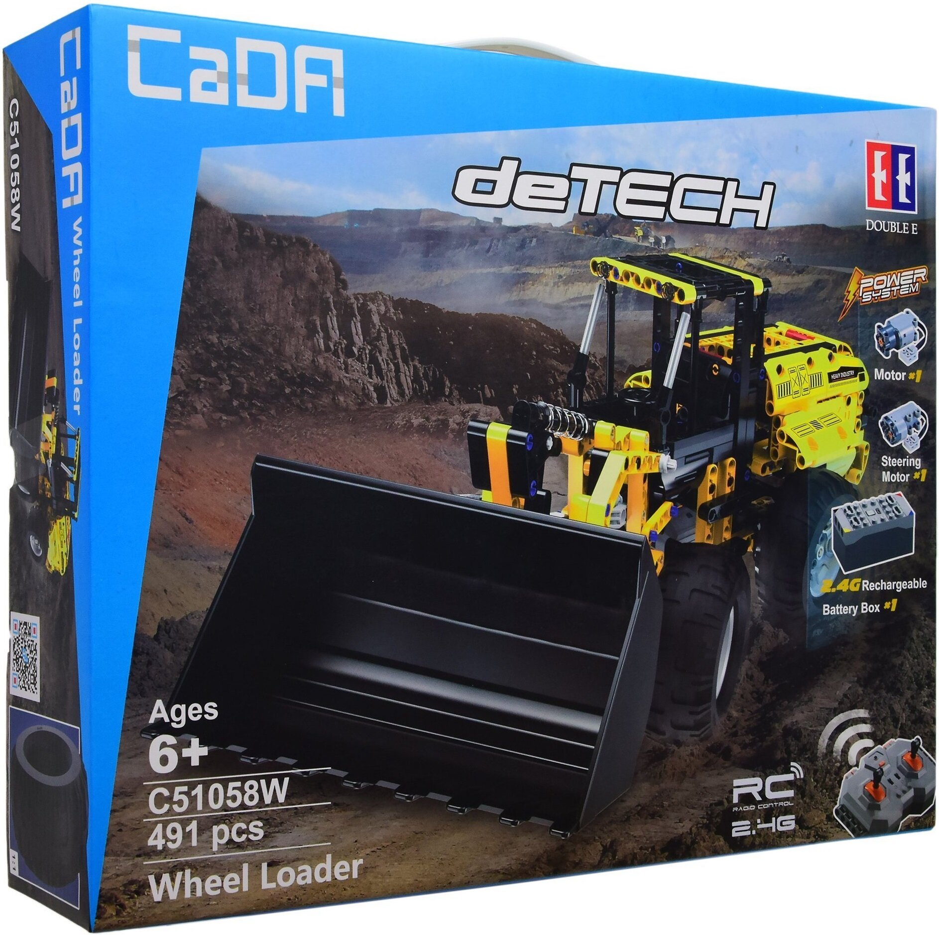 CADA deTECH Koparko-ładowarka Zdalnie sterowana C51058W Klocki ...