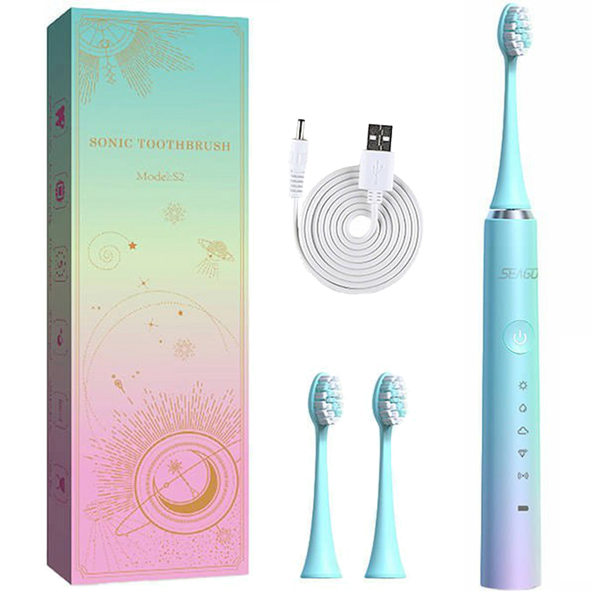 SEAGO SG-972K Niebieski Szczoteczka soniczna - niskie ceny i opinie w Media Expert