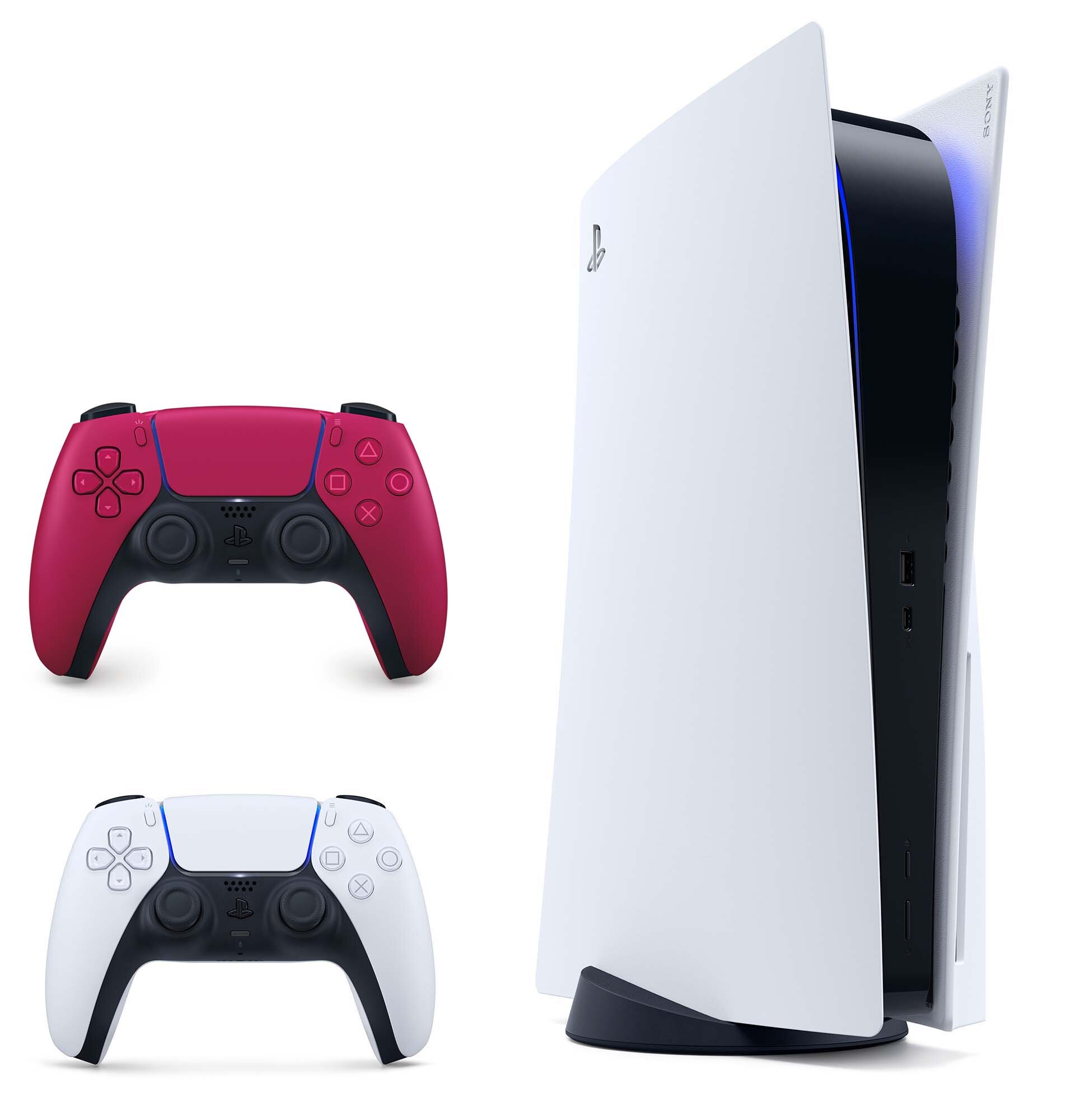 SONY PlayStation 5 + Kontroler DualSense Czerwony Konsola - niskie ceny i opinie w Media Expert