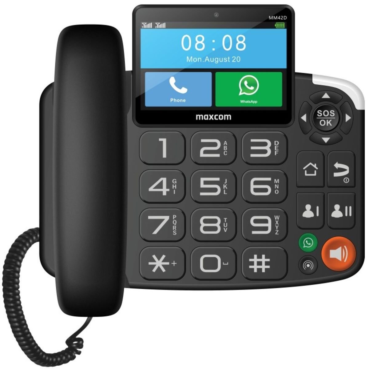 MAXCOM MM42D Czarny Telefon - niskie ceny i opinie w Media Expert