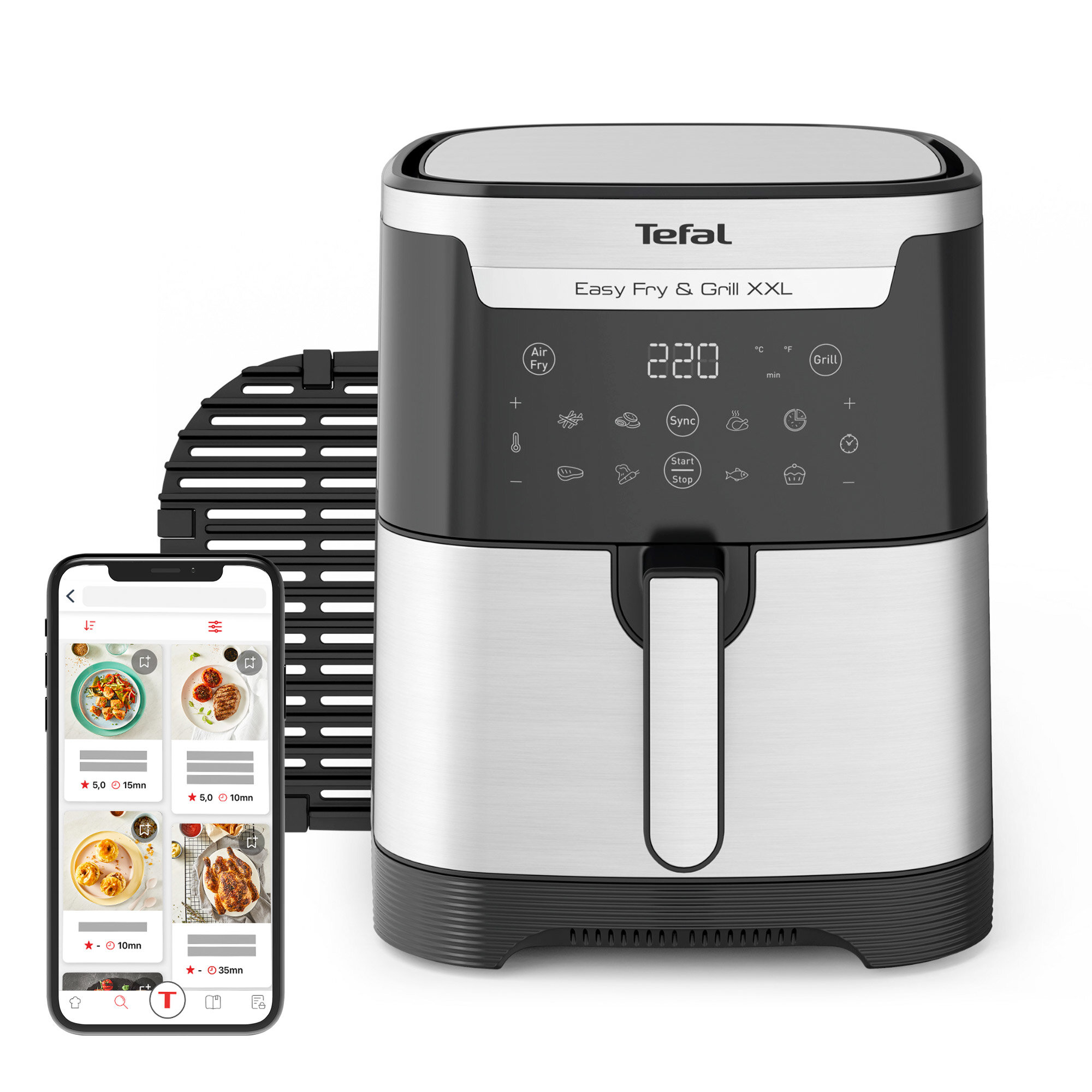 TEFAL EY801D Easy Fry&Grill XXL Air Fryer Frytkownica beztłuszczowa ...