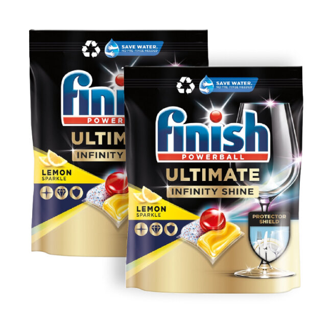 FINISH Ultimate Infinity Shine Lemon - 160 szt. Tabletki do zmywarek ...