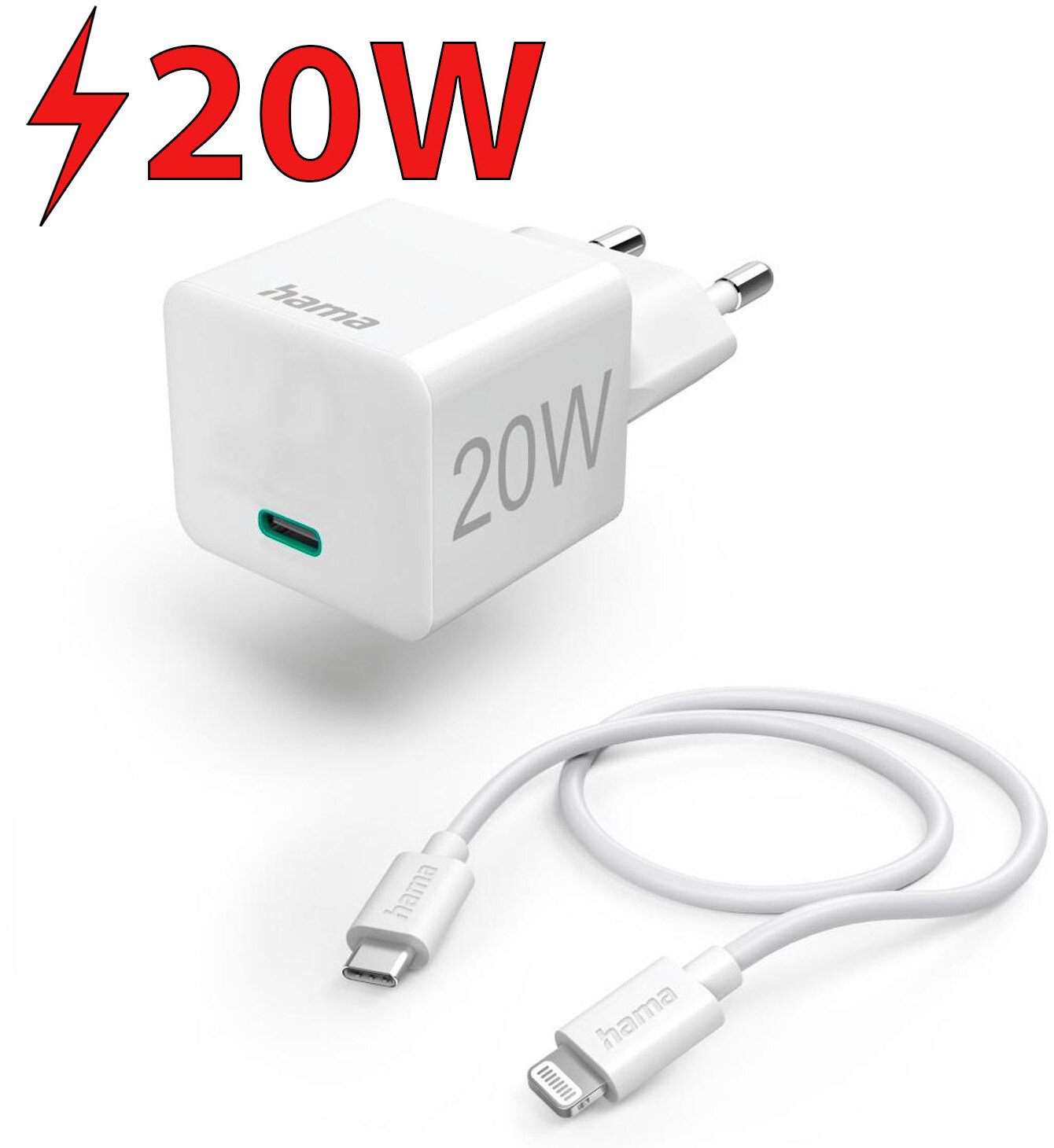 HAMA Mini 201620 PD/Qualcomm® 20W Biały Ładowarka sieciowa - niskie ...