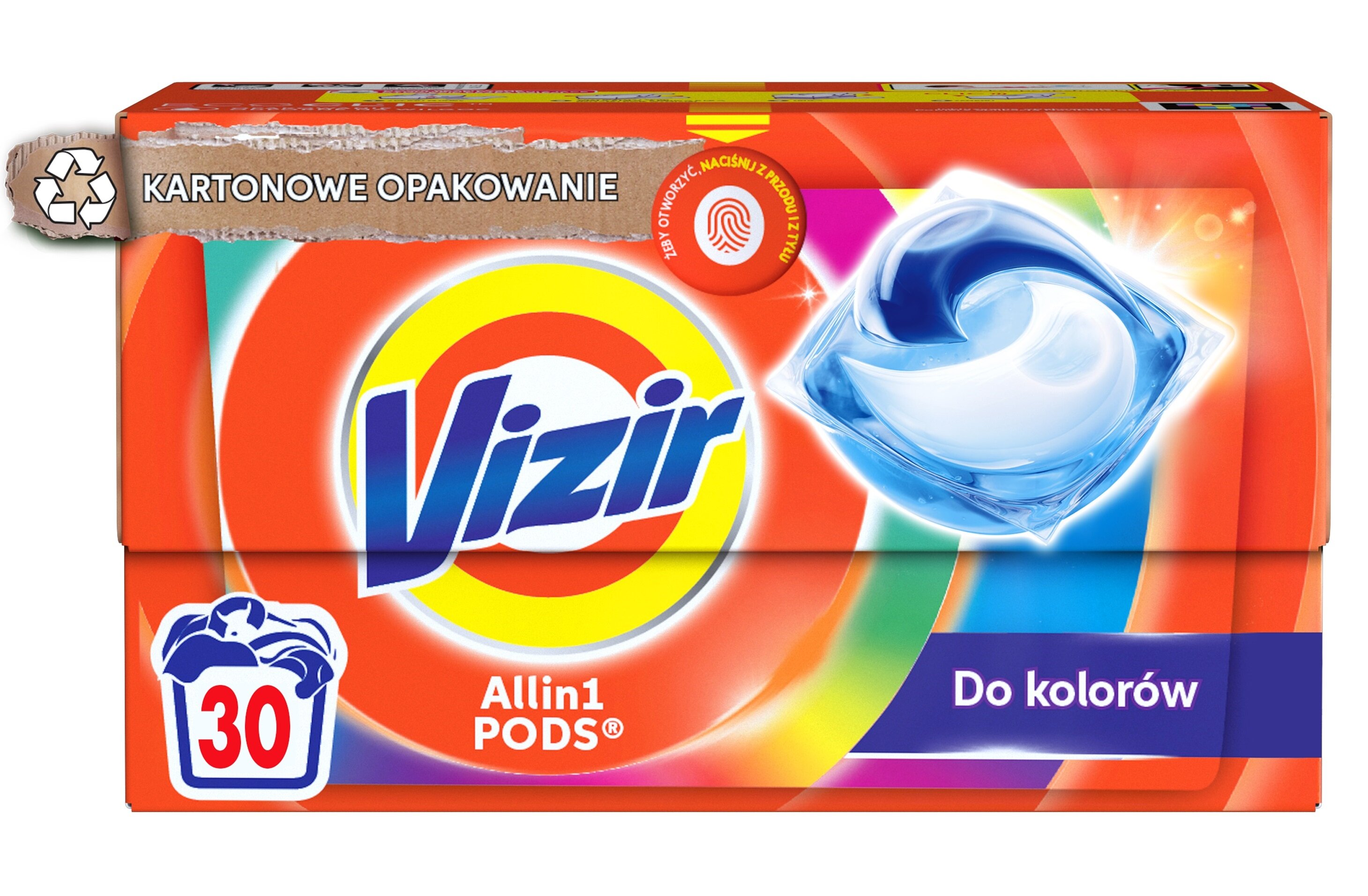 VIZIR All in 1 Pods Color - 30 szt. Kapsułki do prania - niskie ceny i ...