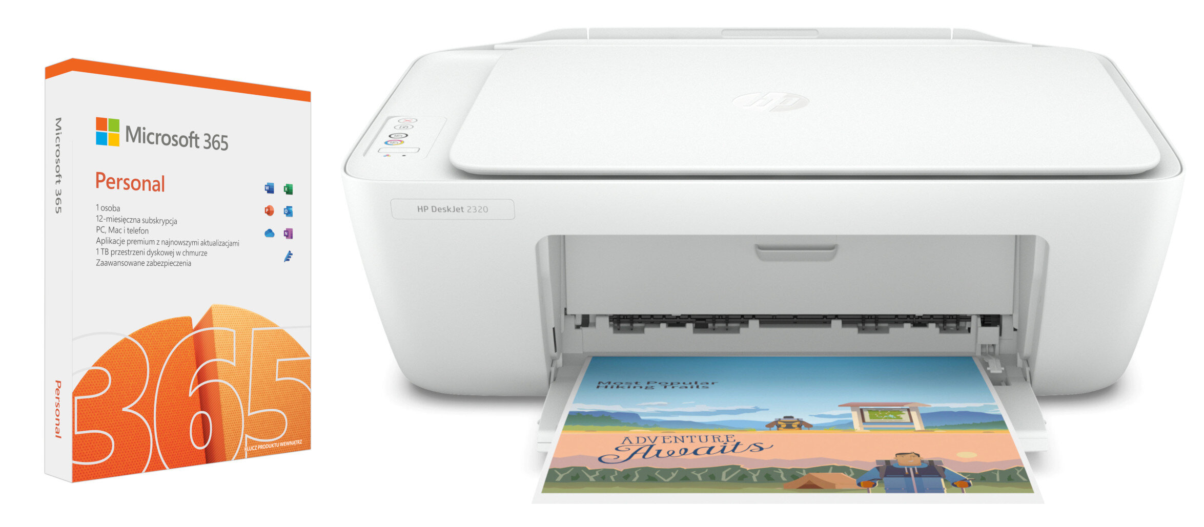 HP DeskJet 2320 + Program MICROSOFT 365 Personal Urządzenie ...