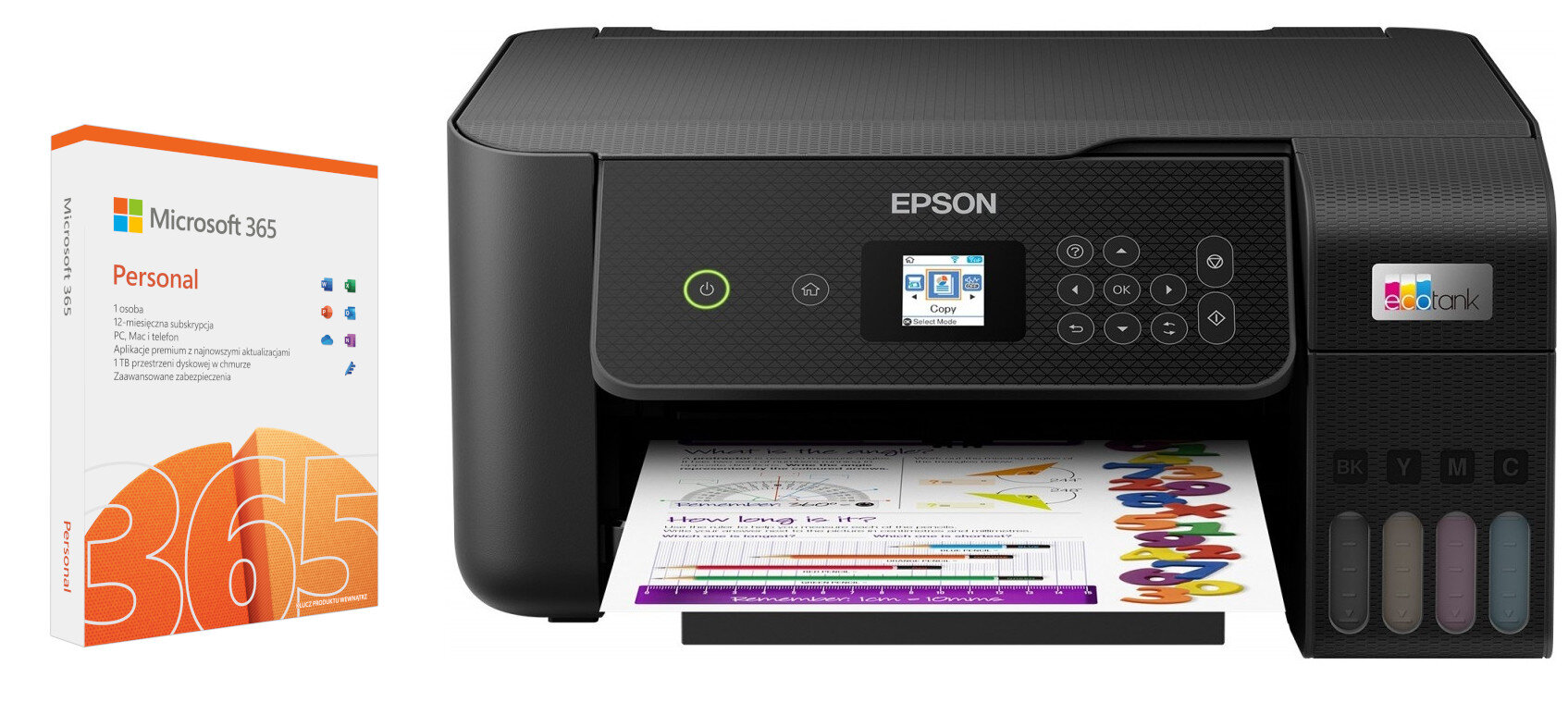 EPSON EcoTank ET-2825 + Program MICROSOFT 365 Personal Urządzenie ...