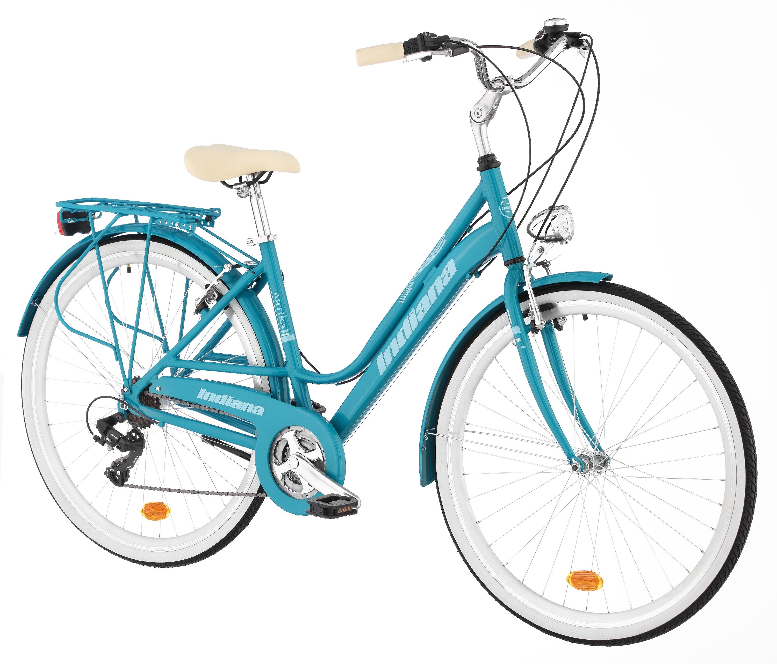 INDIANA Artika 21B 28 cali damski Szmaragdowy Rower miejski - niskie ceny i opinie w Media Expert