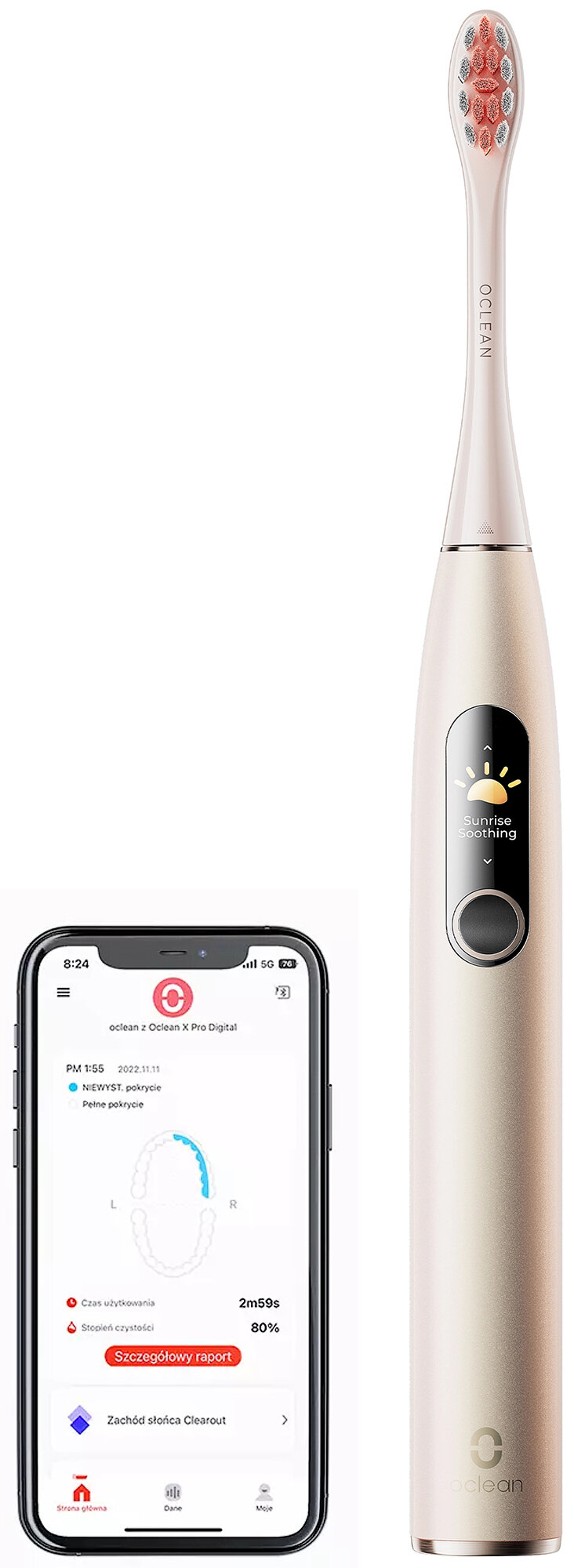 OCLEAN X Pro Digital Złoty Szczoteczka soniczna - niskie ceny i opinie w Media Expert
