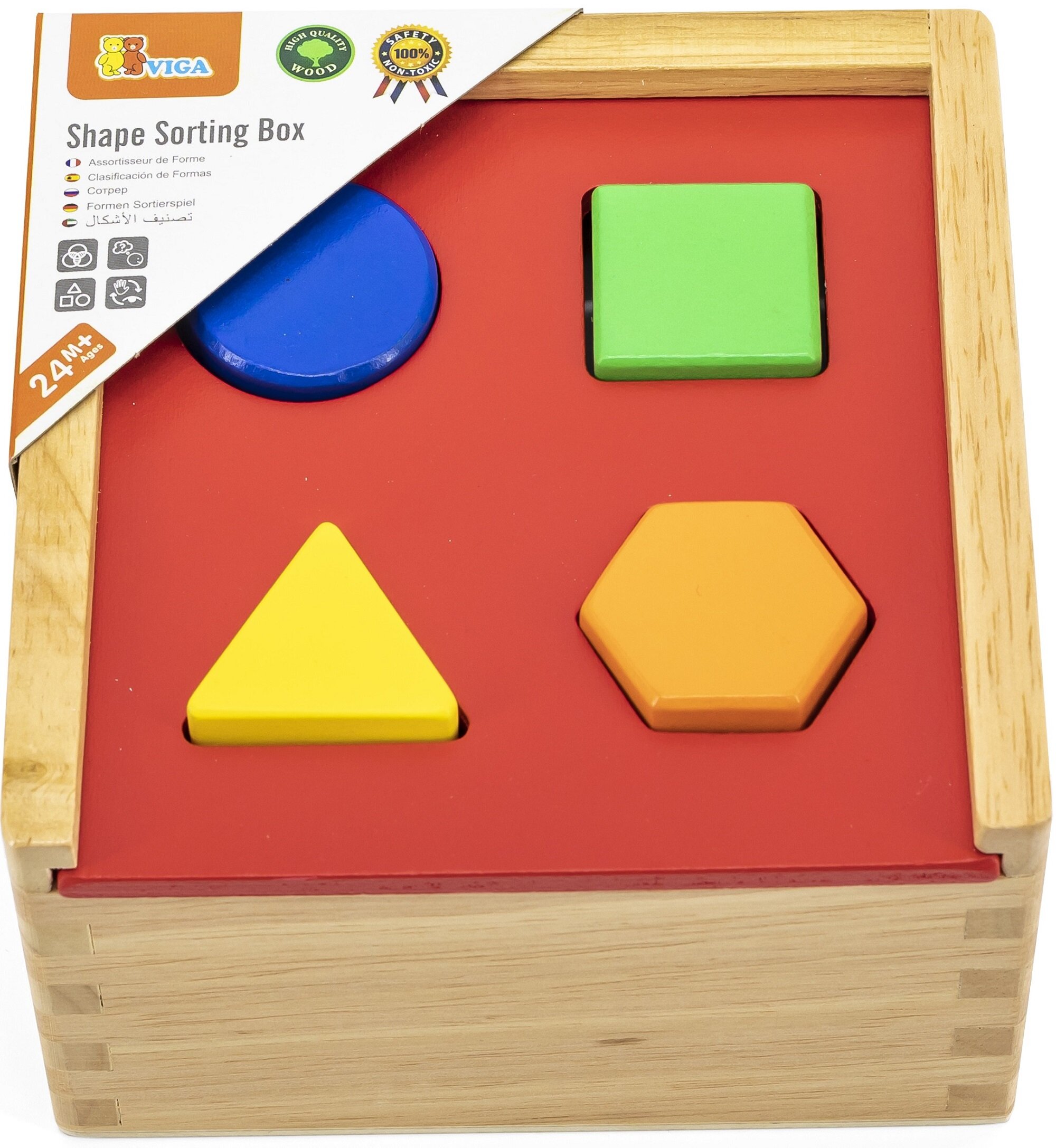 VIGA Sorter kształtów Figury geometryczne 50844 Zabawka edukacyjna - niskie ceny i opinie w ...