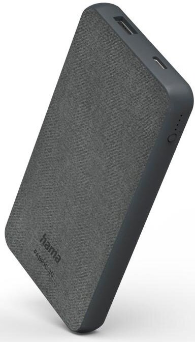 HAMA Power Pack Fabric 10 10000 mAh Szary Powerbank - niskie ceny i ...