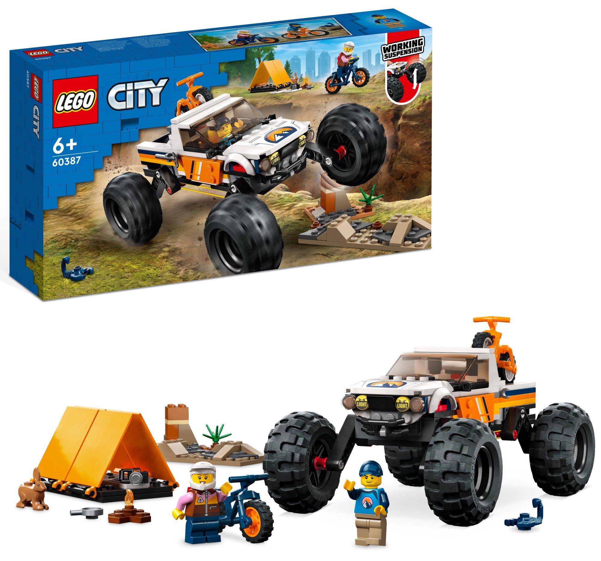 LEGO 60387 City Przygody samochodem terenowym z napędem 4x4 - niskie ...