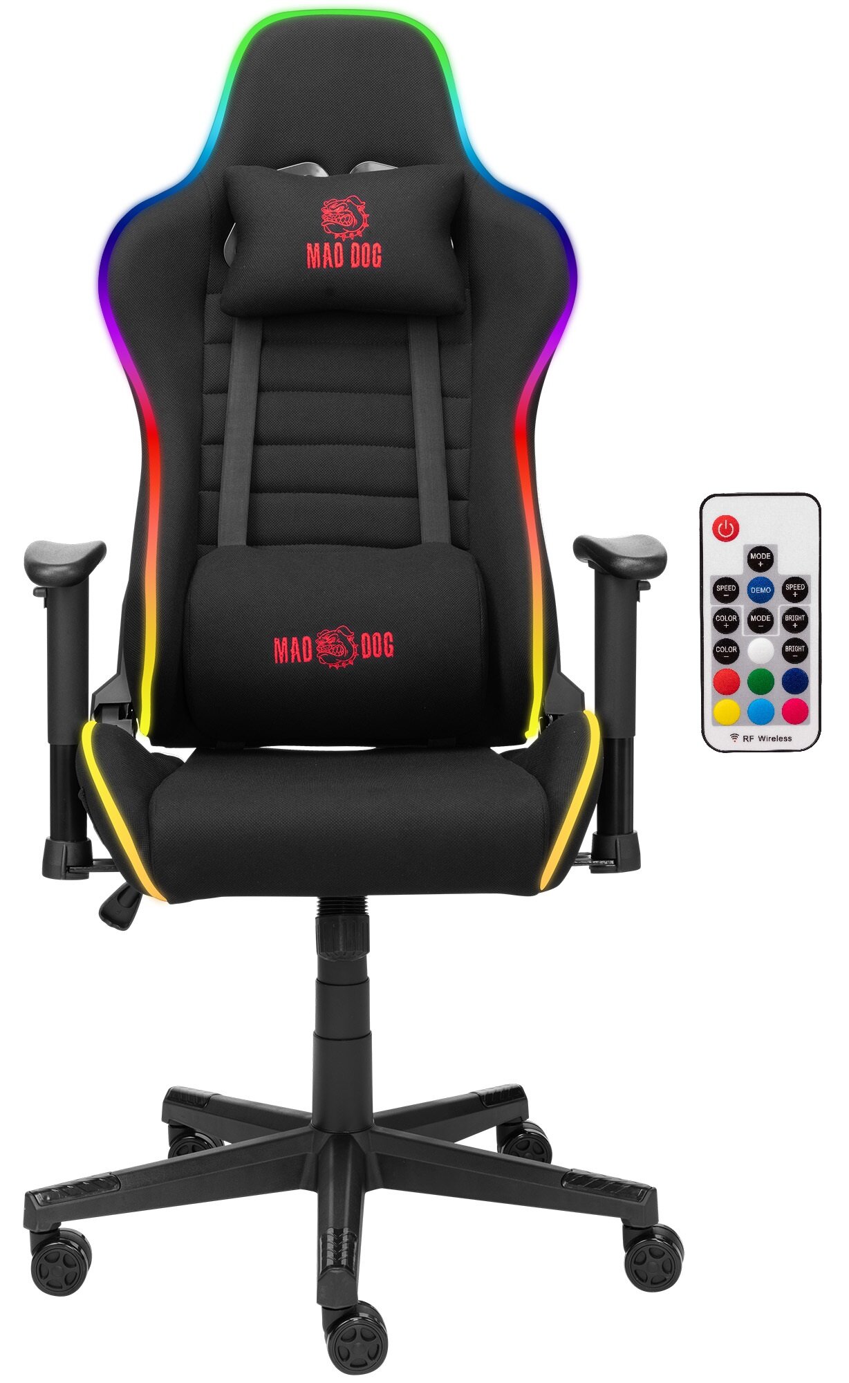 MAD DOG GCH800 RGB Czarny Fotel - niskie ceny i opinie w Media Expert