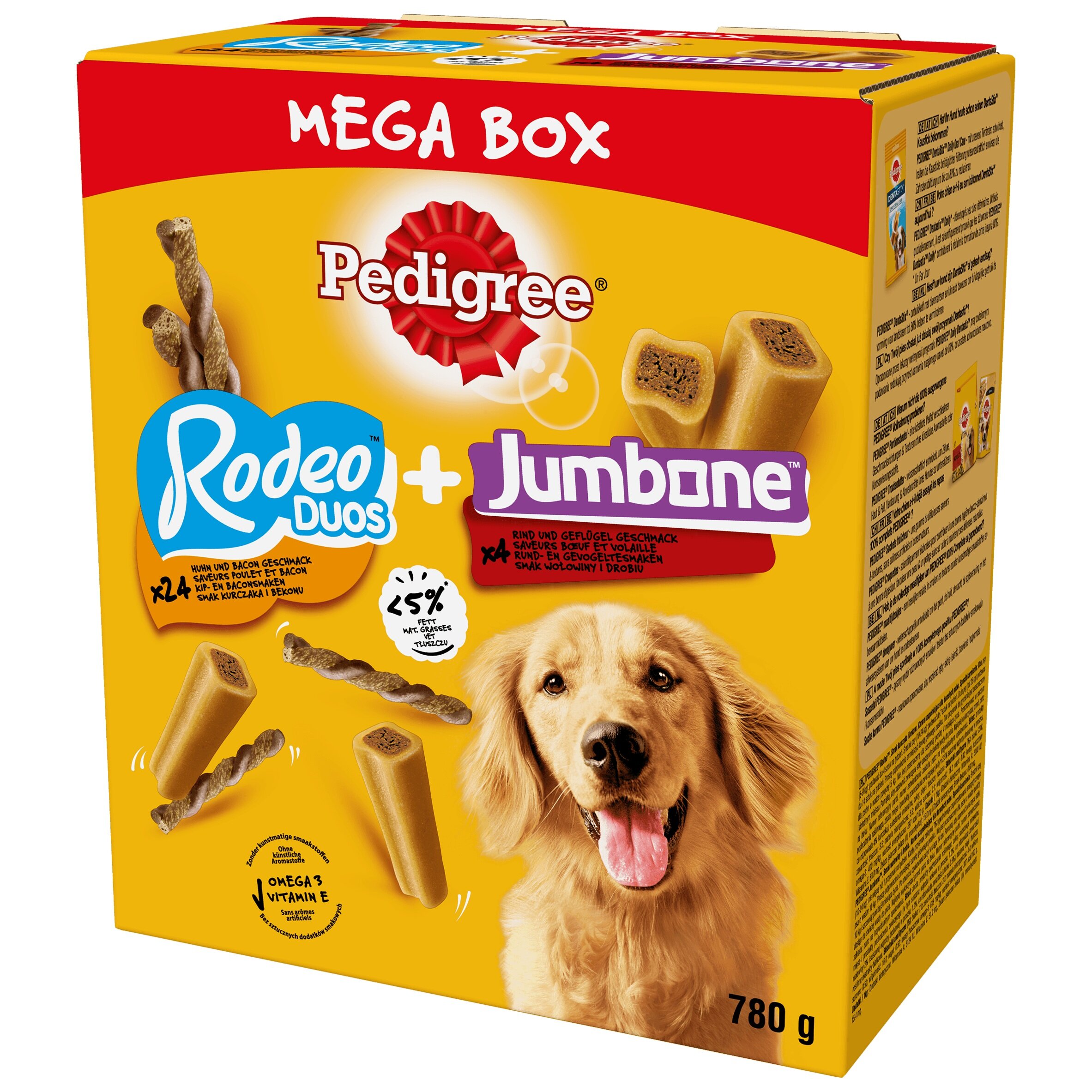 PEDIGREE Rodeo + Jambone Mega Box 780 g Przysmak dla psa - niskie ceny ...