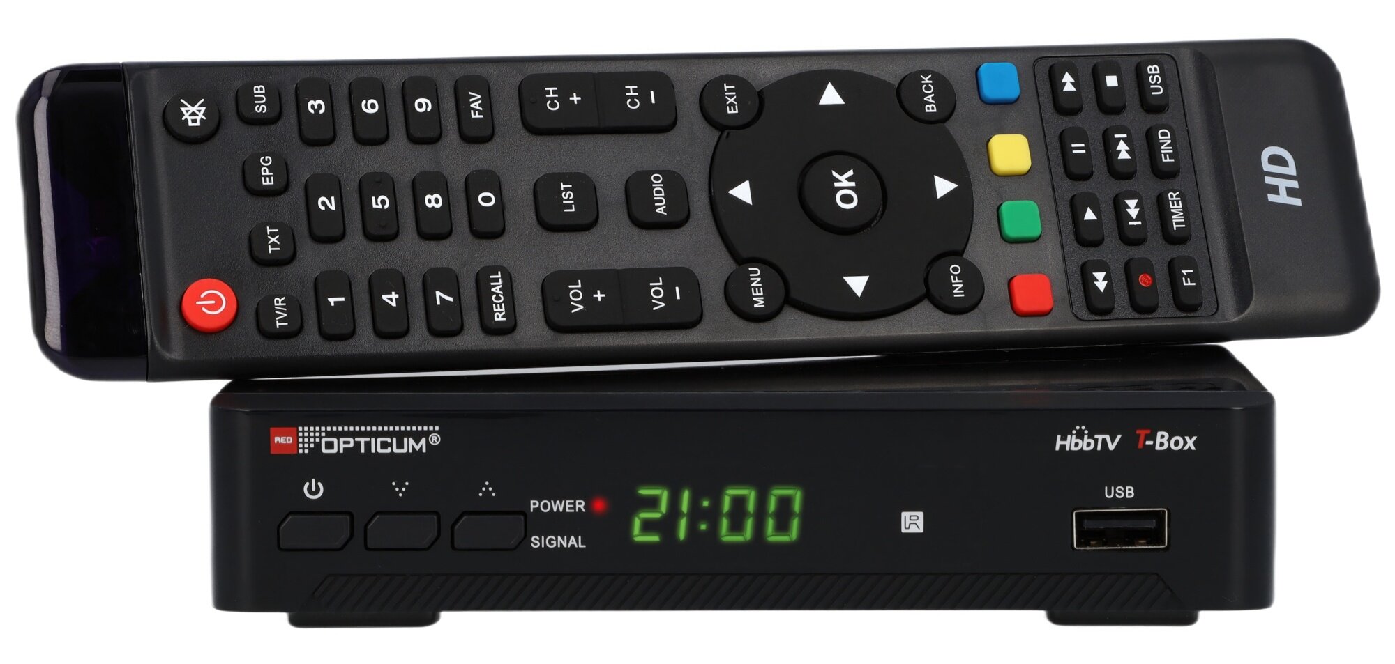 OPTICUM HbbTv T-BOX H.265/HEVC/DVB-T2 Dekoder - niskie ceny i opinie w Media Expert