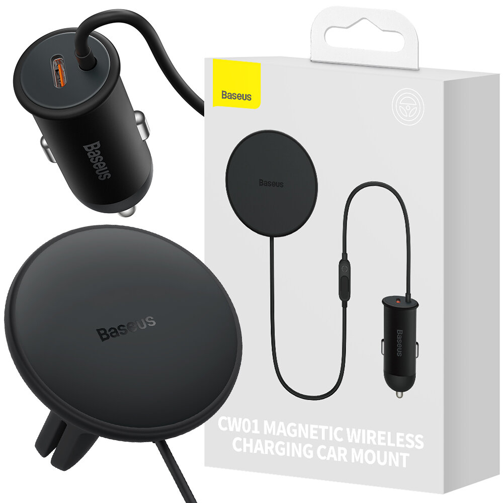 BASEUS CW01 MagSafe 40W Czarny Ładowarka samochodowa - niskie ceny i ...