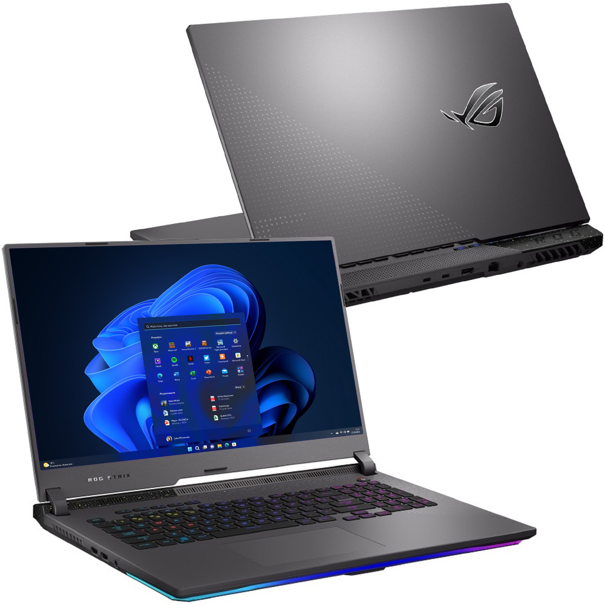 ASUS ROG Strix G17 G713RC-HX057W 17.3" IPS 144Hz R7-6800H 16GB RAM ...