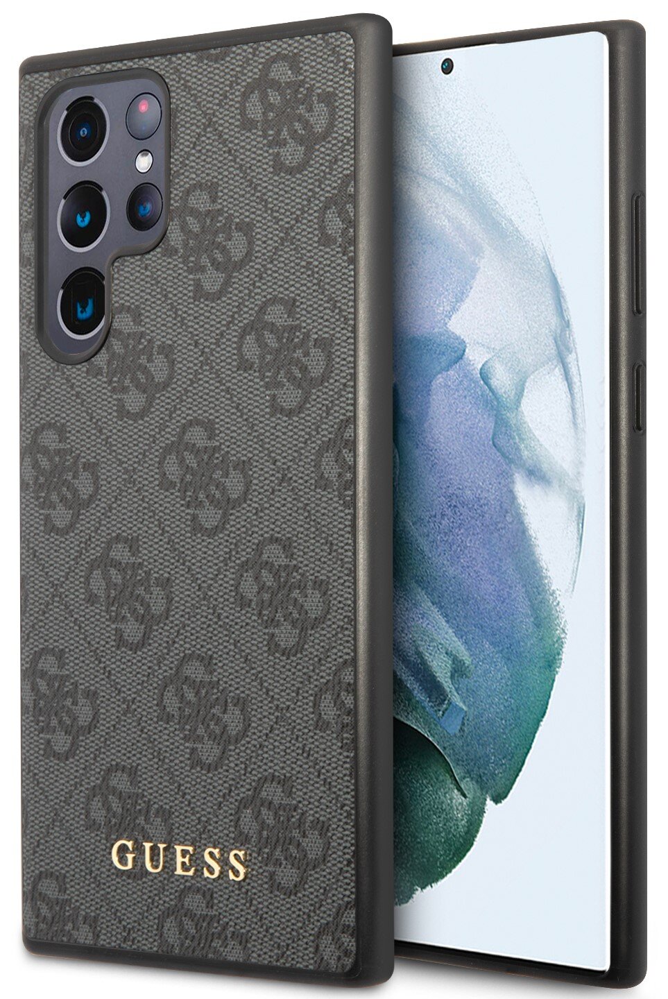 GUESS 4G Metal Gold Logo do Samsung Galaxy S23 Ultra Szary Etui ...