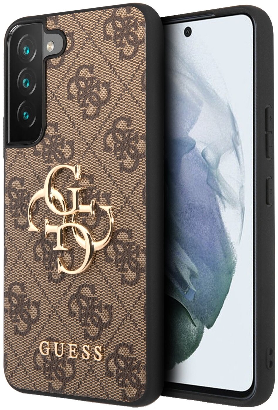 GUESS 4G Big Metal Logo do Samsung Galaxy S23 Brązowy Etui - niskie ...