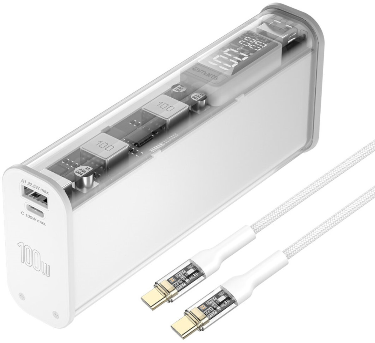 4SMARTS Lucid Block 20000mAh 100W Biały Powerbank - niskie ceny i ...