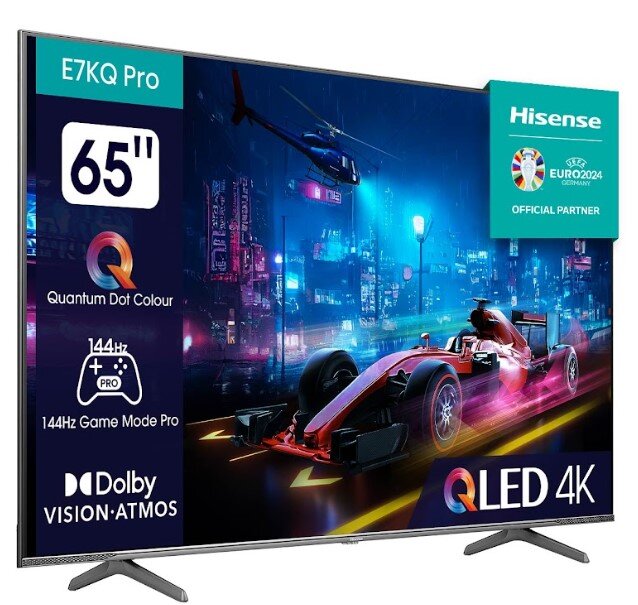 HISENSE 65E7KQ Pro 65" QLED 4K 144HZ Dolby Vision Dolby Atmos HDMI 2.1 Telewizor - niskie ceny i ...