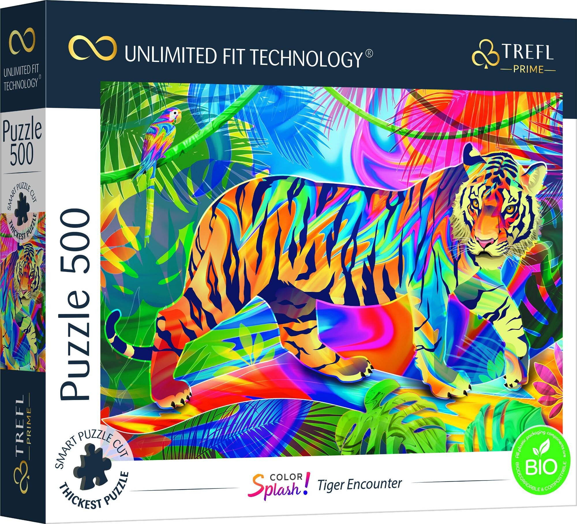 TREFL Prime Unlimited Fit Technology Spotkanie tygrysa 37453 (500 elementów) Puzzle - niskie ...