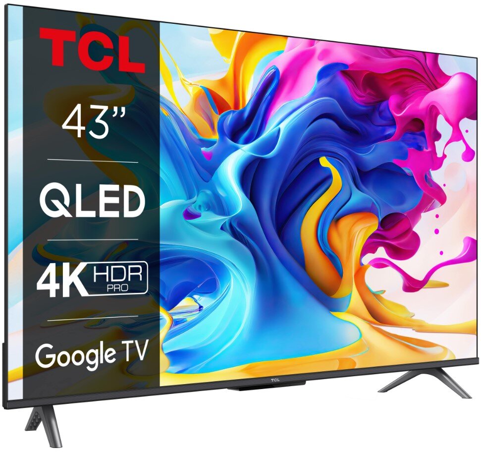 TCL 43C645 43" QLED 4K Google TV Dolby Vision Dolby Atmos HDMI 2.1 Telewizor - niskie ceny i ...