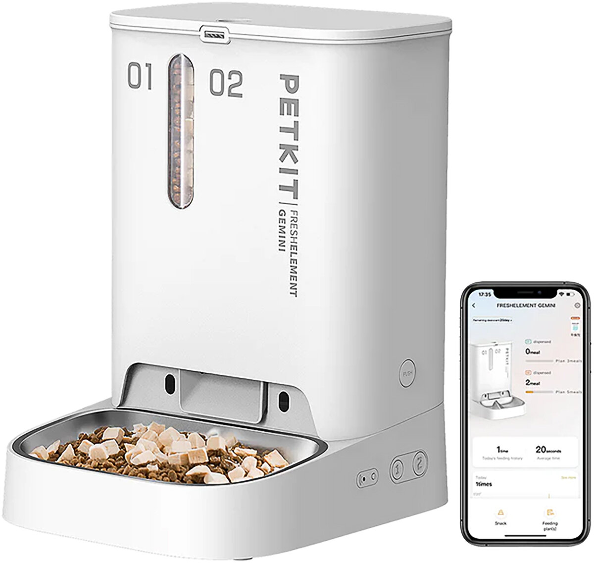 PETKIT Fresh Element Gemini Dozownik karmy - niskie ceny i opinie w Media Expert